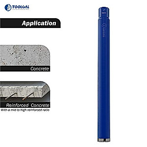 TOOLGAL Diamond Core Drill Bit 2" for Masonry - Wet Drilling of Concrete/Reinforced Concrete - Laser Welded Diamond Segmented - 11/4" UNC for Fixed or Hand-held core Drilling Machines