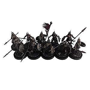 MiniDepot 4 Pack | 25mm Movement Trays | 10 Model Capacity | for Warhammer 40k, Age of Sigmar, and Other Miniature Games (Staggered Formation)