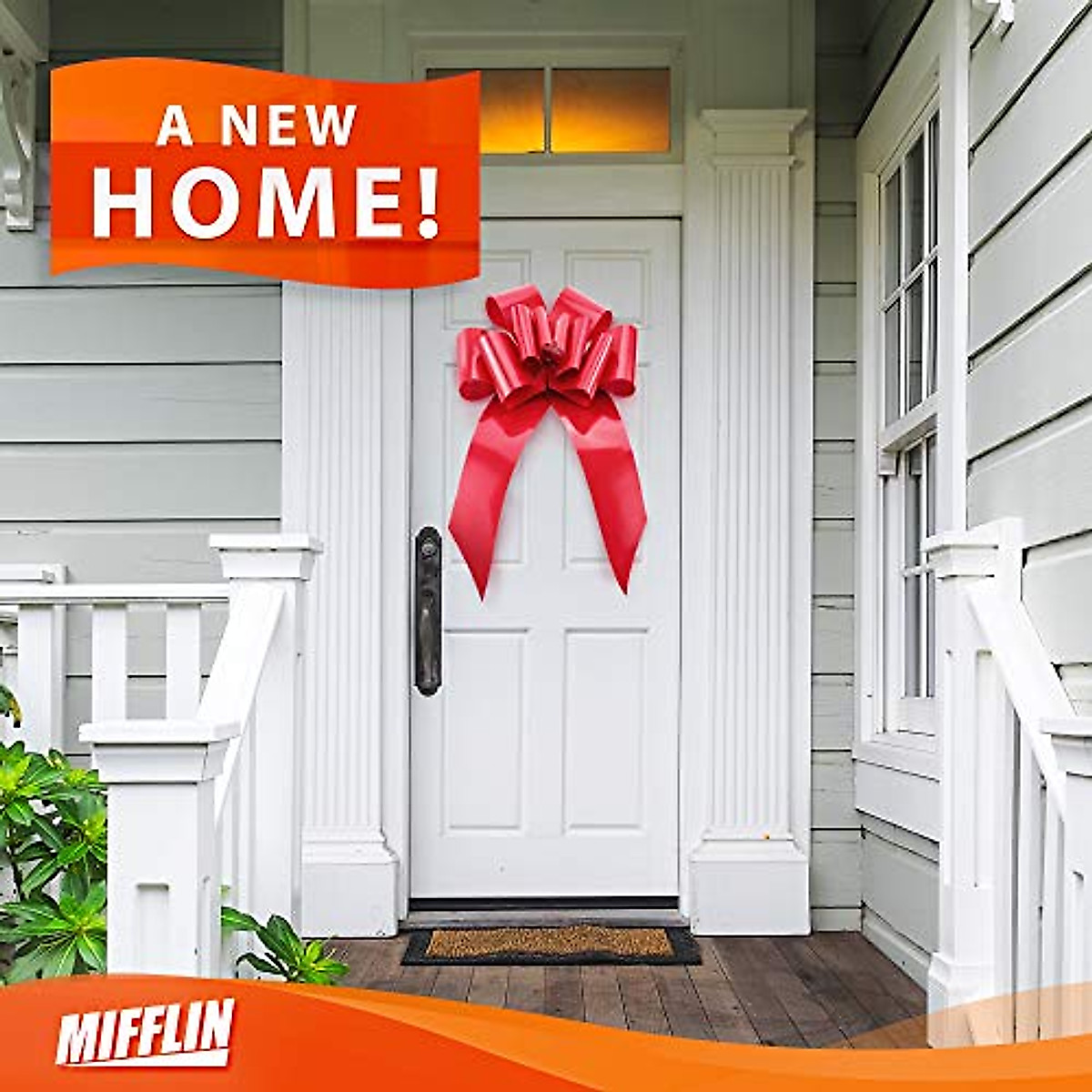 MIFFLIN Thicker & Sturdier Big Car Bow (Red, 30 inch) Butterfly Shape Gift Bow, Giant Bow for Car, Birthday Bow, Huge Car Bow, Car Bows, Big Red Bow, Bow for Gifts, Christmas Bow for Cars