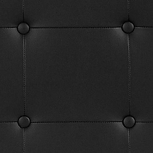 Flash Furniture Lennox Tufted Upholstered Full Size Headboard in Black Vinyl