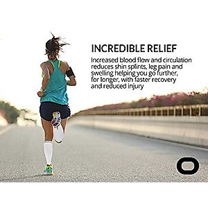 Calf Compression Sleeve for Men & Women (20-30mmHg) - Best Calf Compression Socks for Running, Shin Splint, Calf Pain Relief, Leg Support Sleeve for Runners, Medical, Air Travel, Nursing, Cycling