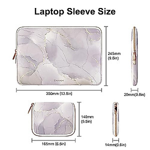 ARVOK 13 13.3 14 inch Laptop Sleeve Case for MacBook Air 13 inch/MacBook Pro 13 inch/MacBook Pro 14 Water-Resistant Notebook Computer/Tablet Cover Case for HP/Dell/Lenovo/Asus/Acer/Samsung with Pouch
