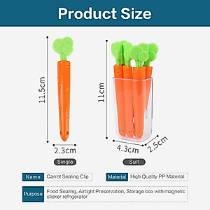 Sealing Clips, Food Clips Bag Sealing Clips with Magnets, Multipurpose snack Clips, Fridge Sticker Organizer (5 Pack)