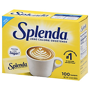 SPLENDA Zero Calorie Sweetener, 100 Count Packets