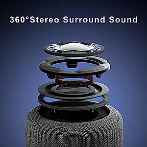 BJ Bluetooth Speaker with Earbuds 2 in 1, Portable Mini Speakers Bluetooth Wireless Headphones Combo, 360 Surround Stereo Sound Built-in Mic, 12 Hrs Long Battery Life for Home Party, Outdoor Travel