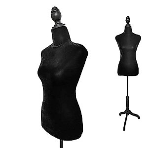 Female Dress Form Mannequin Body Display Adjustable Mannequin Stand Realistic Mannequin Torso with Tripod Base Stand for Clothing Dress
