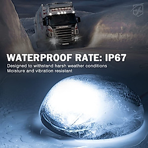 Xprite Smoke Lens Rooftop Cab Clearance Light, Roof Top Marker Running White LEDs Lights Kit Compatible with Pickups Trucks Ford Dodge Ram GMC Toyota Vans SUV POV Vehicle, 5Pcs