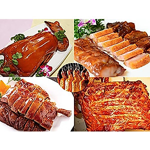 Alele Meat Hooks Butcher Hook 12.5inch Double Hooks Processing Meat Hook Stainless Steel Rotary Device Slaughtering Barbecue