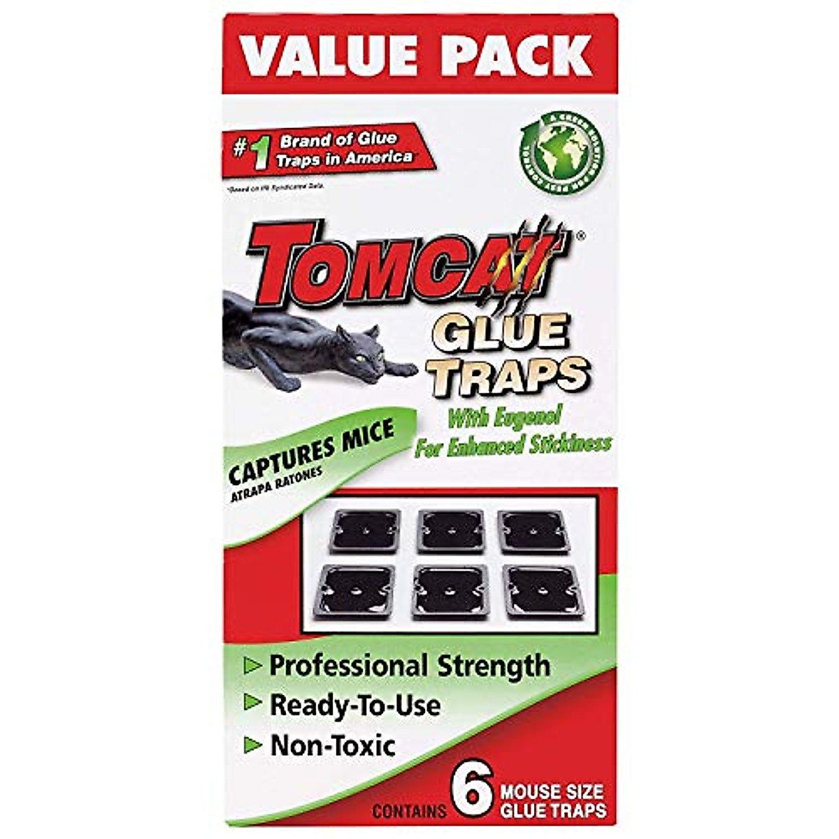 Tomcat Mouse Size Glue Traps, 18-Pack