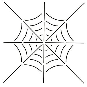 Quilting Creations Spider Web Quilt Stencil, 8 x 8"