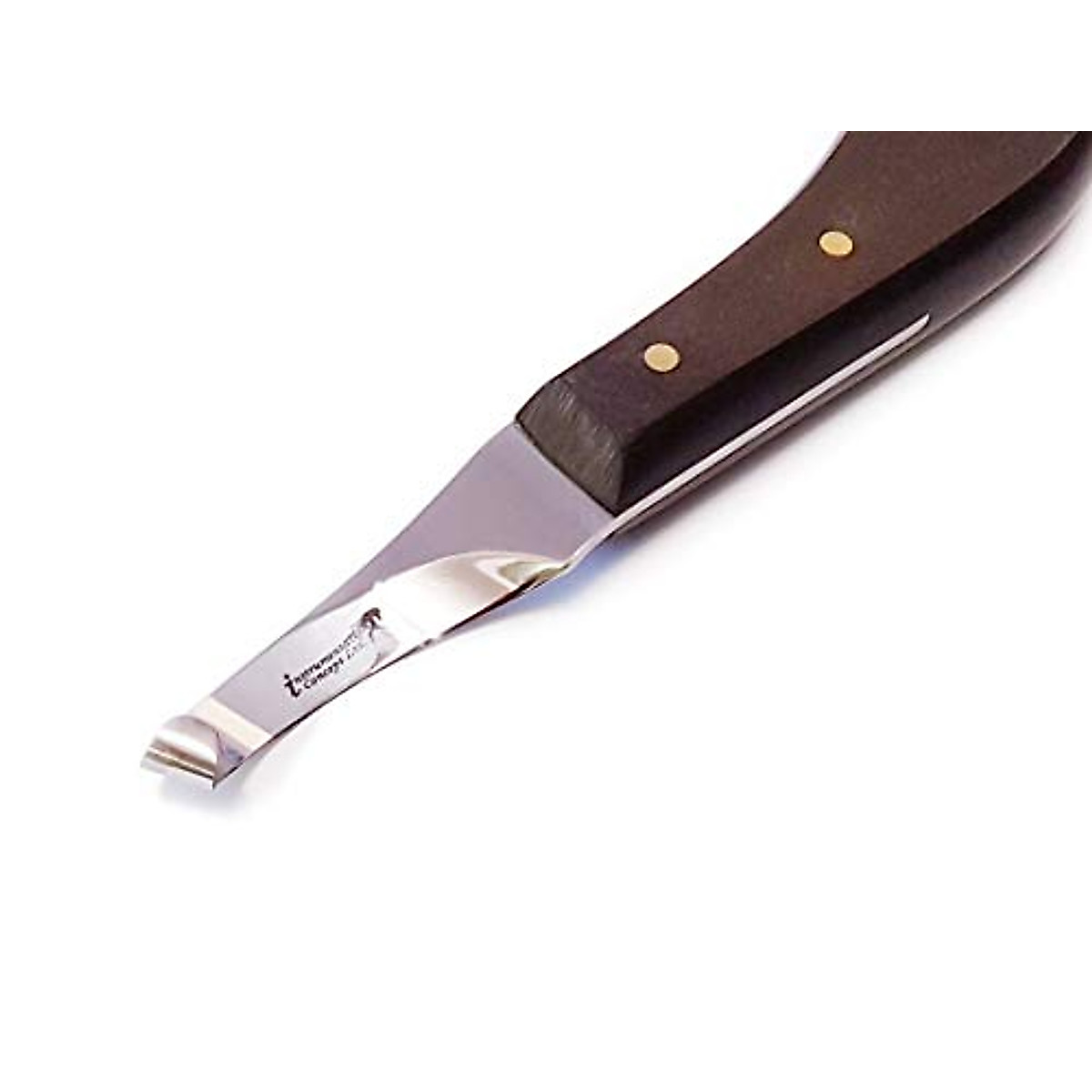 Equinox Pet Supplies Farrier Hoof Knife Offset Curved Blade Bakelite Handle - Razor Edge Cut Blade