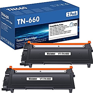 TN660 TN-660 High-Yield Black Compatible Toner Cartridge Replacement for Brother HL-L2380DW HL-L2300D HL-L2320D HL-L2340DW MFC-L2700DW MFC-L2740DW DCP-L2540DW Printer (TN6602PK) up to 2,600 Pages
