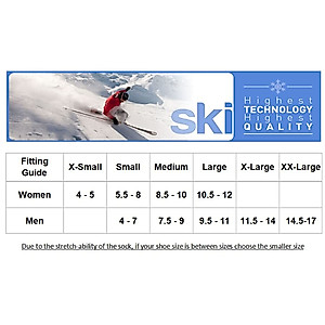 Eurosock unisex adult Eco Light Weight Ski Socks, White/Lime, Large US