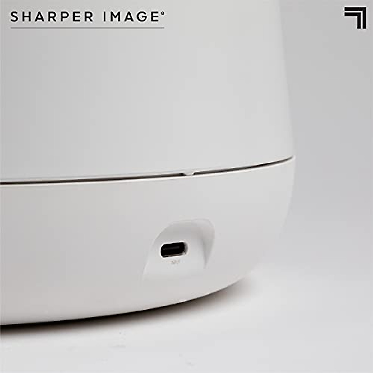 Sharper Image Spastudio Vanity Plus 10-Inch LED Mirror with Storage Trays, Touch-Activated Brightness Controls, Dimmable Halo Light Ring, 5X and 10X Magnification