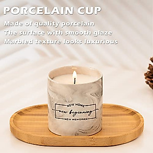Freejac House Warming Gifts New Home Housewarming Gift for Women Men Friend New Home Gift Ideas New Homeowner Gifts House Warming Decoration Party Decor Porcelain Ceramics Scented Candle 6oz