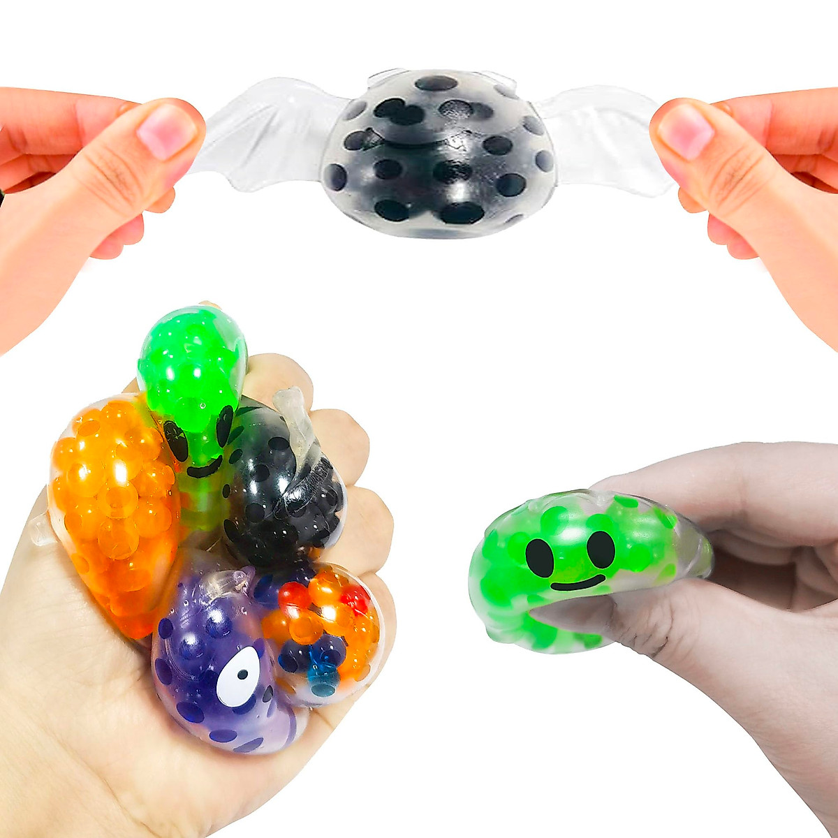 36 Pcs Halloween Mini Sensory Stress Ball Squeeze Toy to Stress Reliever,Great for Adults Party Favors,Halloween Miniatures (Halloween)