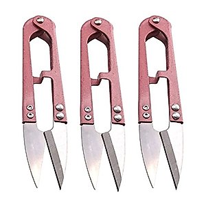Penta Angel 4.1inch Sewing Scissors Yarn Thread Scissors Mini Small Snips Trimming Nipper - Great for Stitch,DIY Supplies (3PCS, Pink)