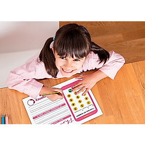 Inkdotpot Dry Erase Practice Worksheet I Know My Address, I Know My Phone Number - Preschool, Kindergarten Laminated Worksheet, Homeschool Activities for Kids with 2 Dry Erase Markers