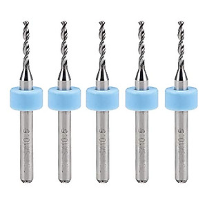uxcell PCB Drill Bits 1.5mm Tungsten Carbide Rotary Tool Jewelry CNC Engraving Print Circuit Board Micro Drill Bits 1/8 Inch Shank 5 Pcs