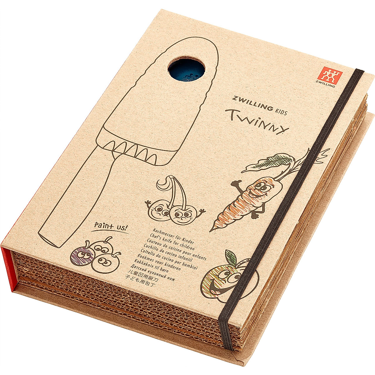 ZWILLING Twinny Stainless Steel Children's Chef's Knife, 10cm, Rounded Blade, Child-Friendly Design, Plastic Handle, Blue