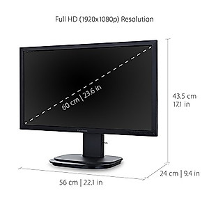 ViewSonic VG2449 24 Inch 1080p Ergonomic LED Monitor with HDMI DisplayPort and DaisyChain for Home and Office