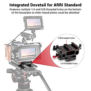 SMALLRIG BMPCC Baseplate for Manfrotto 501PL Compatible with Black Design Pocket Cinema Camera 4K & 6K – 2266