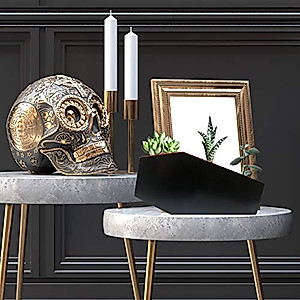 Underground Whispers Red Coffin Makeup Brush Holder - Triple Compartment Vanity Organizer and Desk Storage for Lipstick & Eyeshadow Pen - Skincare Cosmetic Display Cases for Bathroom (Red)