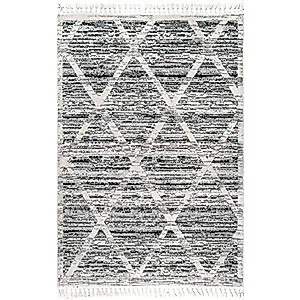nuLOOM Suri Soft Diamond Trellis Textured Area Rug, 9' x 12', Grey