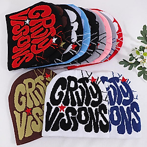 Letter Printing Knitted Hat Y2K Winter Warm Woolen Hat Fashion Hip hop Trend Beanie Pullover Hat Casual Sports for Men Women