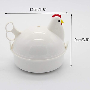 Microwave Egg Boiler, 4 Capacity Egg Poacher, Chicken Shape Egg Cooker, Egg Steamer Maker for Microwave Breakfast