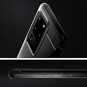 Spigen Rugged Armor Designed for Samsung Galaxy S20 Ultra Case/Galaxy S20 Ultra 5G Case (2020) - Matte Black