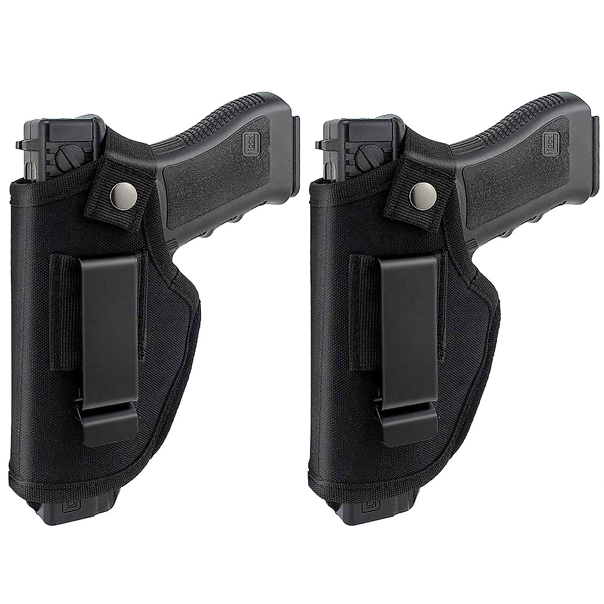 AIKATE 2 Pack Universal Concealed Carry Holster Inside or Outside The Waistband IWB Gun Holsters Right and Left Hand Draw Fits Subcompact Compact Full Size Pistols