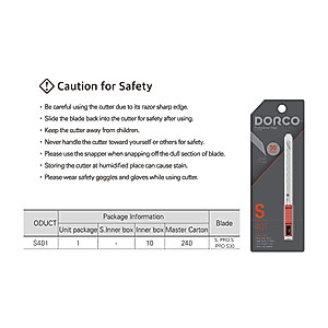 DORCO S401 Specialty Utility Knife (2 Pack) – 30° Angle Blade, Professional Craft & Design Tool for Artists and Designers – Ergonomic, Left & Right-Handed