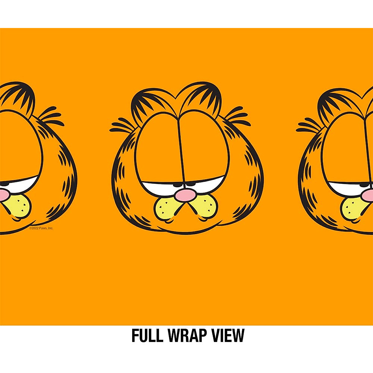 Garfield OFFICIAL Garfield Big Head 24 oz Insulated Canteen Water Bottle, Leak Resistant, Vacuum Insulated Stainless Steel with Loop Cap, White