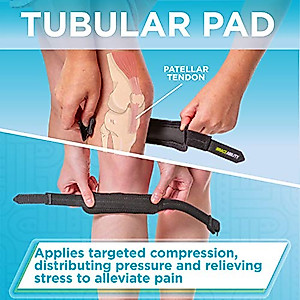 BraceAbility Kids Knee Band | Child Osgood Schlatter Strap for Jumpers Knee, Patella Tendonitis, Youth Sports Brace with Pad for Running, Soccer, Volleyball & Basketball (Small)