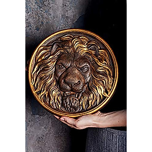 Lion Head Leo Carved Wood furniture appliques Furniture Onlay Wood rosette wood carvings Wall Hanging art