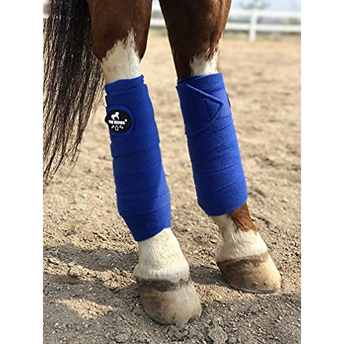 TGW RIDING Horse Polo Leg Wraps, 4-Pack (Royal Blue)(4.73inchesX118inches)