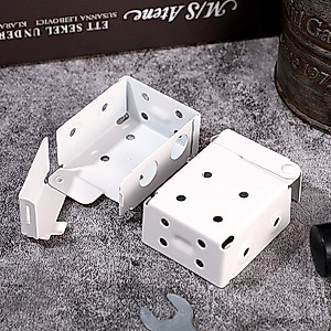 Hotop Blind Brackets 2.5 Inch Low Profile Box Mounting Bracket for Window Blinds, White（6）