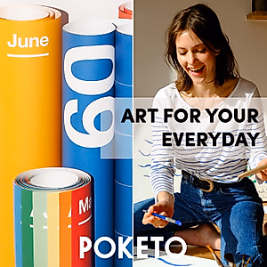 POKETO – Hardcover Project Planner - 11.9" x 8.4" - Undated - Weekly, Monthly & Yearly Notebook - Daily Planner - Note Taking - Eco-Friendly Journal - Home, School & Office Supplies - Teal