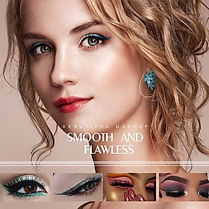 Edanta Glitter Liquid Eyeliner Shimmer Eye Liner Colorful Eye Makeup Metallic Eyeliner Cosmetics Make Up for Parties Cosplay Eye Makeup Pack of 1 (Green 7#)