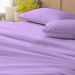 BedFantasy Lilac 6 Piece Luxury Bedding Sheet Set Full Size 1000 Thread Count, 100% Egyptian Cotton 18 Inch Deep Pocket Bed Sheets