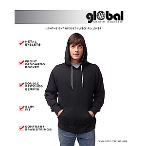 Global Blank Mens Pullover Hooded Sweatshirts Plain Hoodie for Men and Women Sweatshirt Hoodies, Camo Black, X-Large