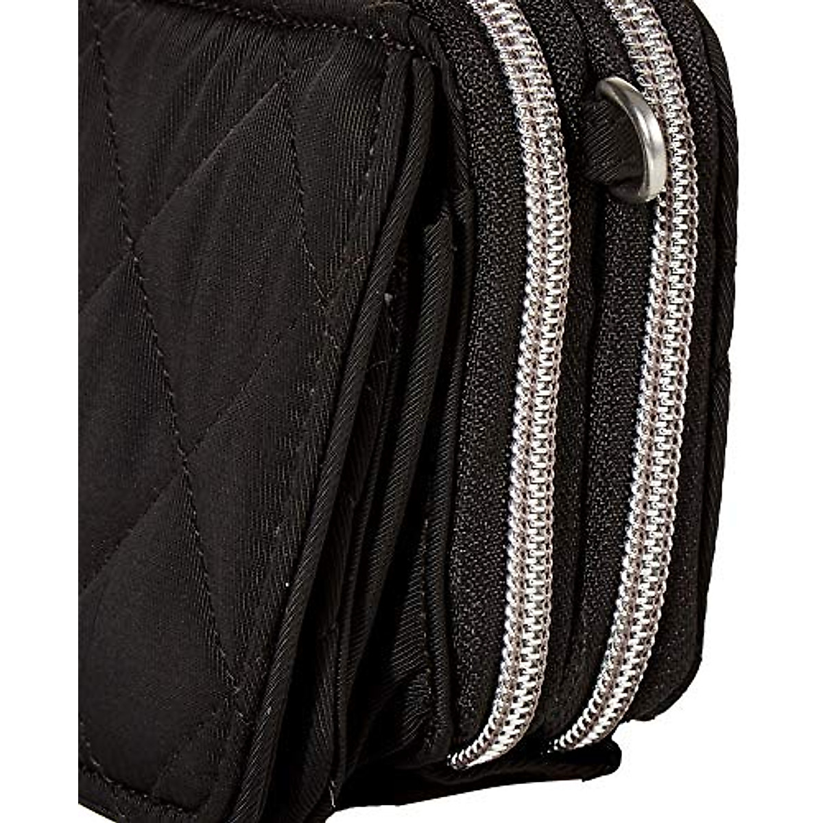 Vera Bradley Women's Performance Twill All in One Crossbody Purse With RFID Protection, Black, One Size