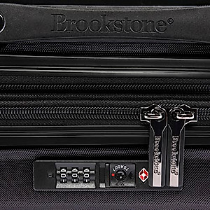 Brookstone Luggage Nelson 2pc Hardside Spinner Luggage, Black, 2 Piece Set