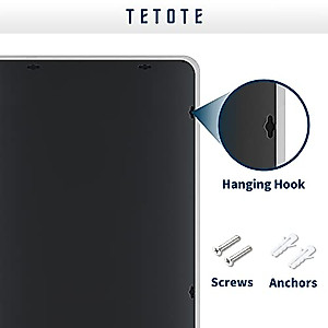 TETOTE 40x30 Inch Bathroom Mirror, Silver Framed Wall Mounted Brushed Nickel Metal Rectangle Modern Vanity Mirror (Horizontal/Vertical)