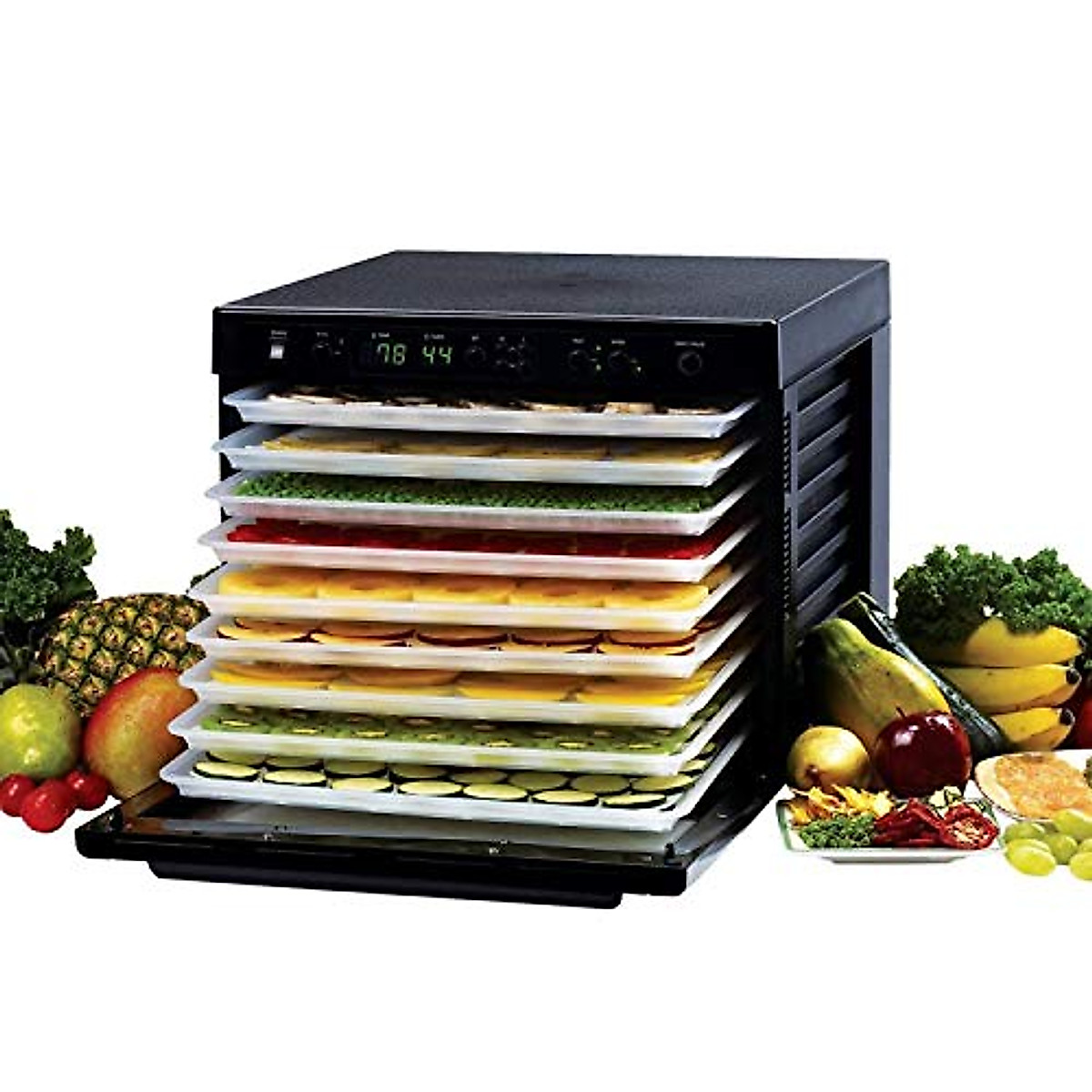 Superior 9 Pack Super Non-stick, Dupont Teflon Re-usable Food Dehydrator Sheets for Excalibur 2500, 2900, 3500, 3900 or 3926t. Sheet Measures 14” X 14” Fits Excalibur 5 and 9 Trays.