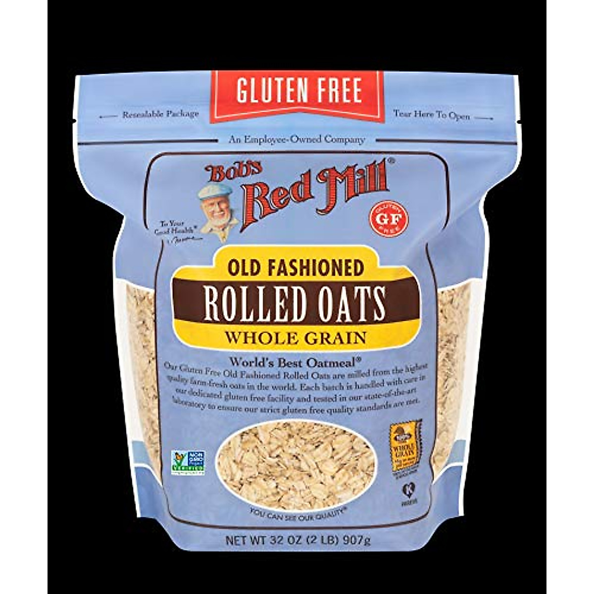 Bob's Red Mill Gluten Free Old Fashion Rolled Oats, 32-ounce (Pack of 4)