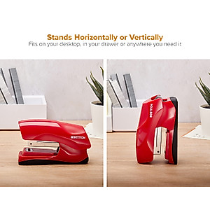 Bostitch Office Heavy Duty 40 Sheet Stapler with 1250 Staples & Claw Remover, Small Stapler Size, Fits into The Palm of Your Hand, Value Pack, Red (B175-RED-VP)
