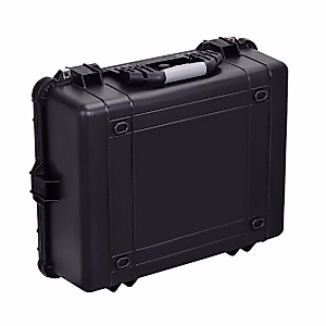 MEIJIA Portable IP67 Waterproof Protective Hard Case,Camera Case With Customizable Fit Foam Insert, Elegant Black, 24.25"X19.43"X8.68"