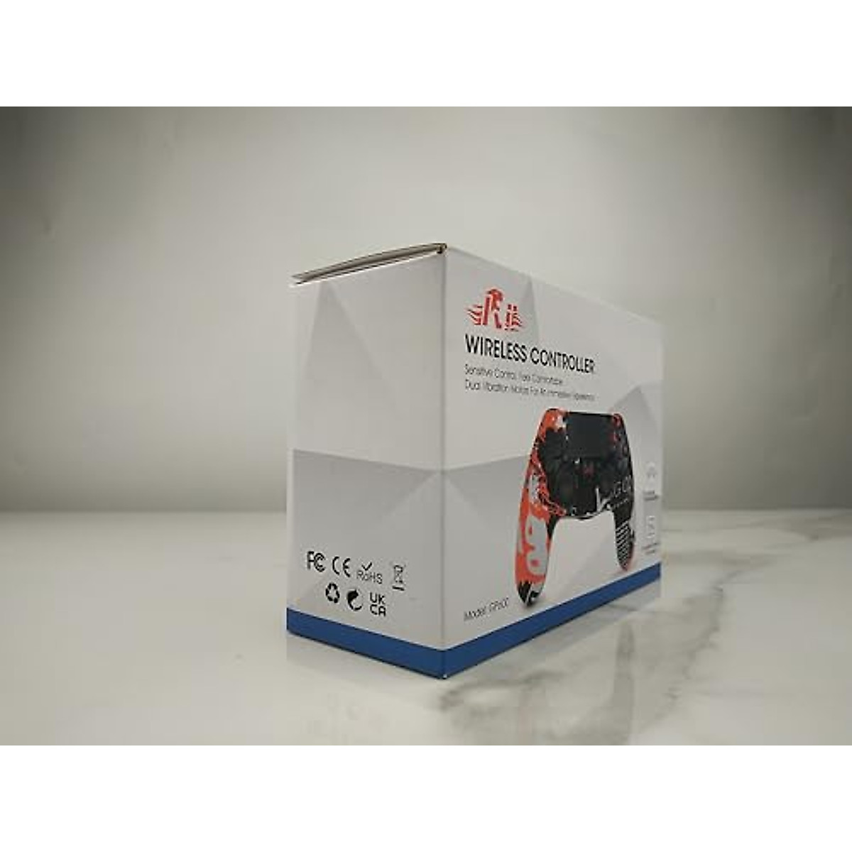 Wireless Controller for PS4,1000mAh Battery -3.5mm Audio Jack -RGB Light and 6-axis Gyro Sensor,Dual-shock Gamepad Joystick Compatible with PS4/PS3/Android/Windows(Crackle Design)